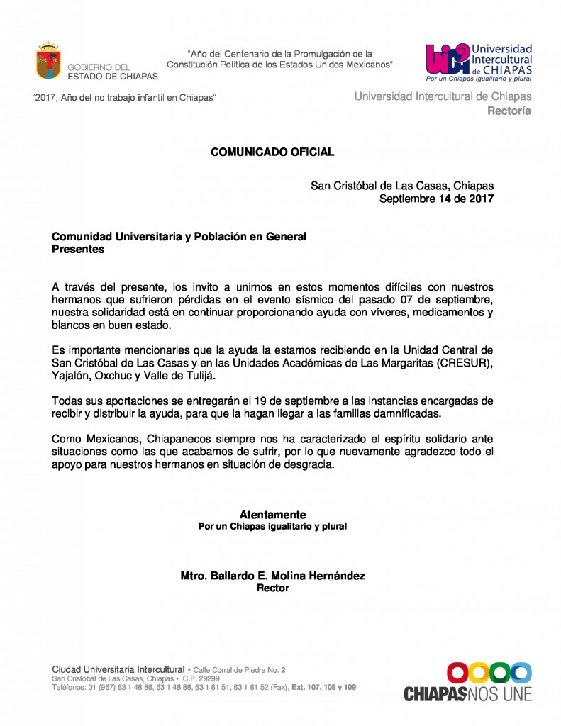 COMUNICADO-OFICIAL-_1_ | UNICH